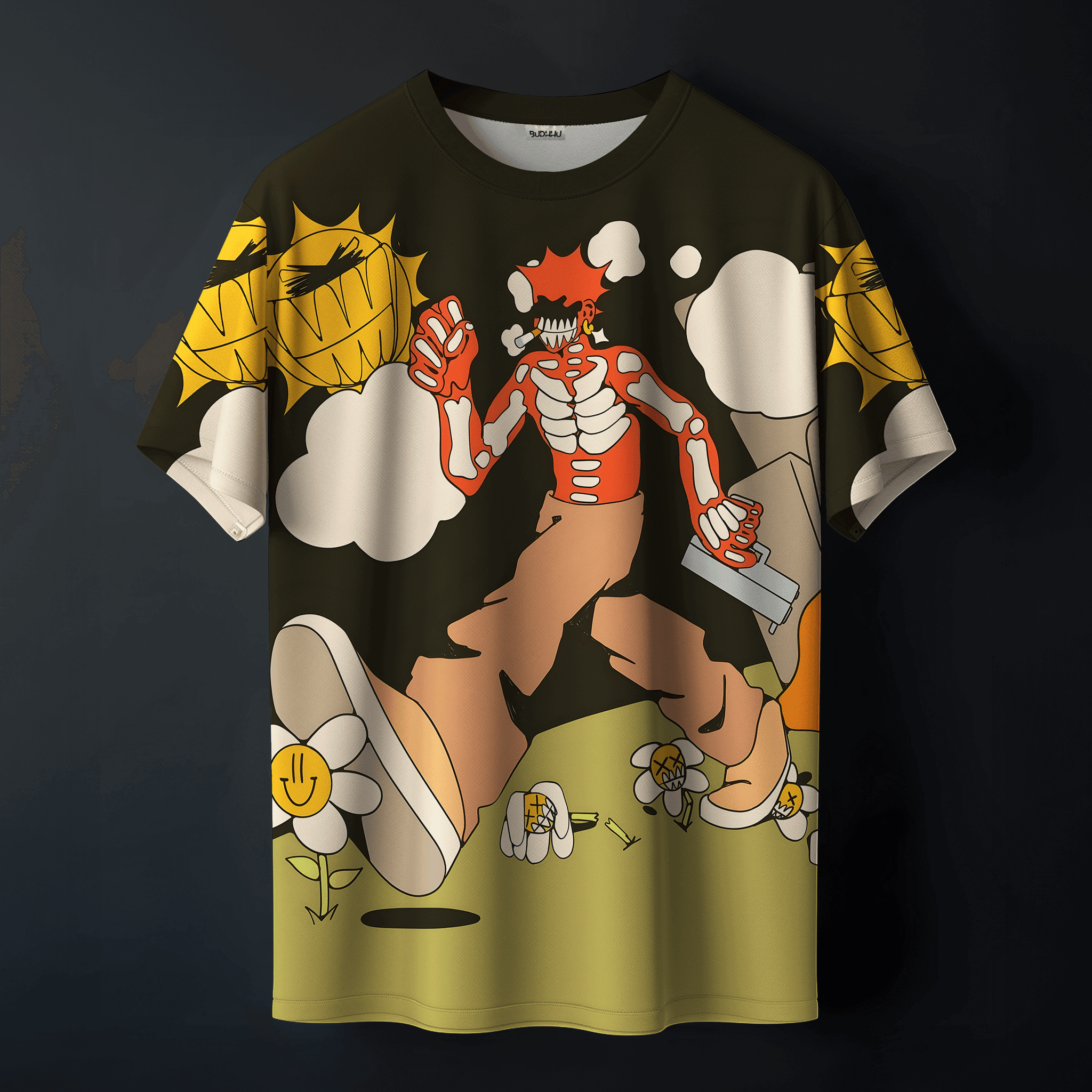 Buy Bone Rush Printed Tee Online - Trendy Streetwear India